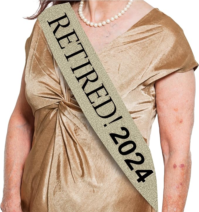 Amazon.com: 2024 Retirement Sash - Celebrate Retirement Luxurious ...