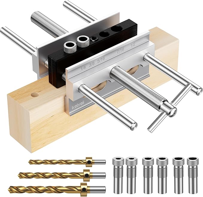Kolvoii Self Centering Doweling Jig, Wide Capacity Dowel Jig for ...