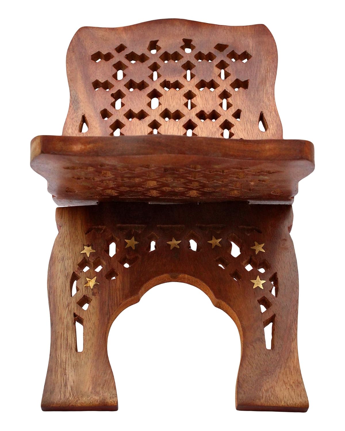 ITOS365 Wooden Hand Carved Rehal - Brown | Religious & Holy Books Stand ...