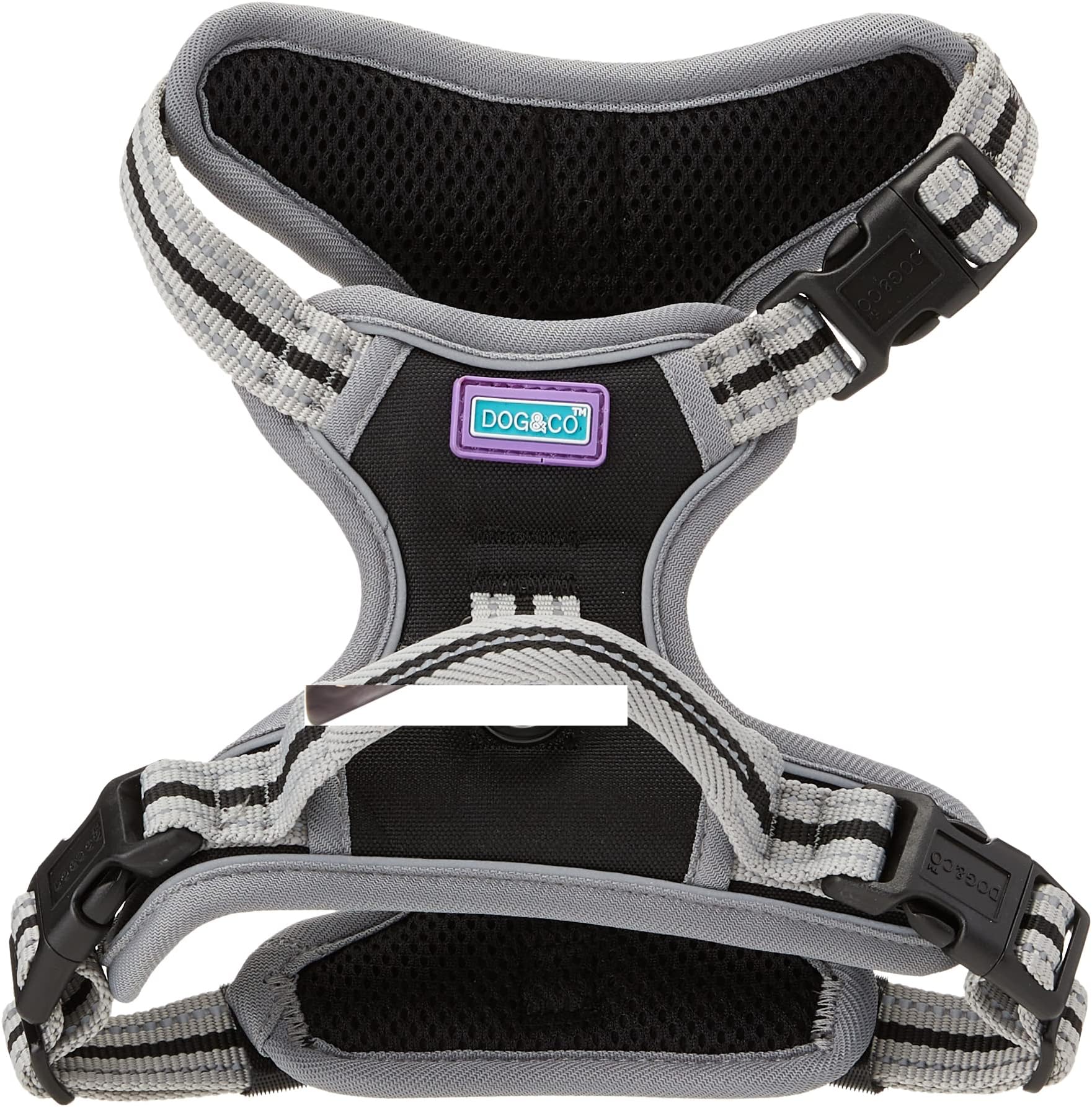 Hem and Boo Sports Harness, Padded and Reflective, Black Medium ...