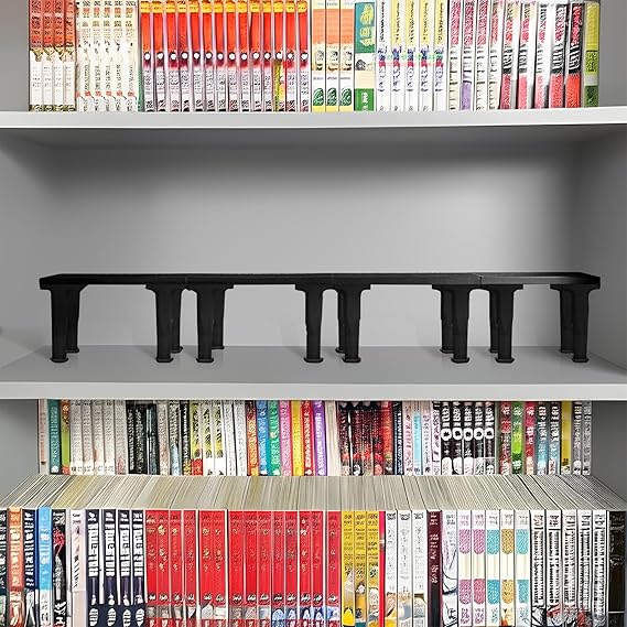 Amazon.com: 2 Pack Shelf Riser for Displaying Two Rows of Books on a ...