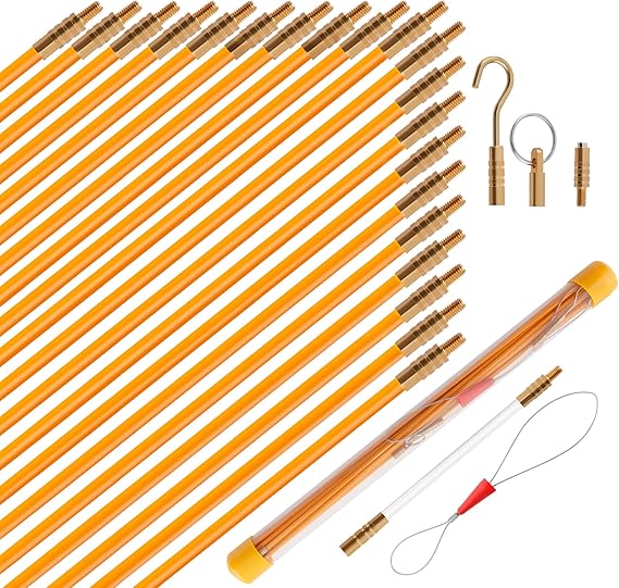 KOOTANS 22FT Fiberglass Electrical Wire Running Kit Wire Fishing Tools ...