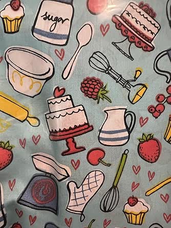 Amazon.com: Kitchen Baking Chef Cotton Fabric by The Yard - Cakes ...