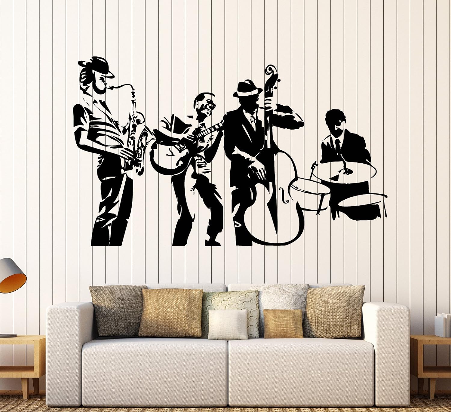 Amazon.com: Vinyl Wall Decal Jazz Band Musical Art Music Decor Stickers ...