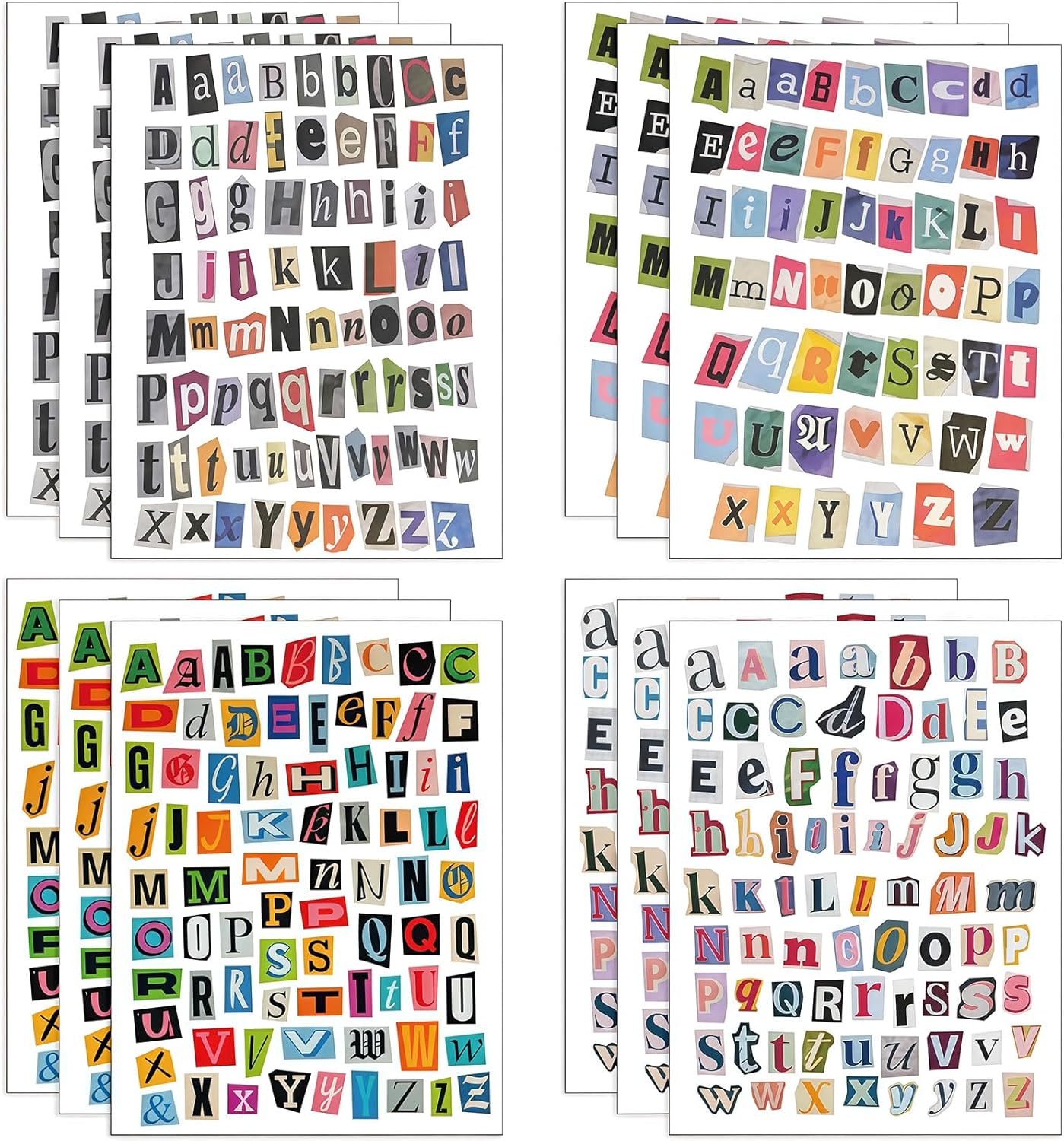 Auroriel 852 Pieces Magazine Letter Stickers Vintage Scrapbooking ...