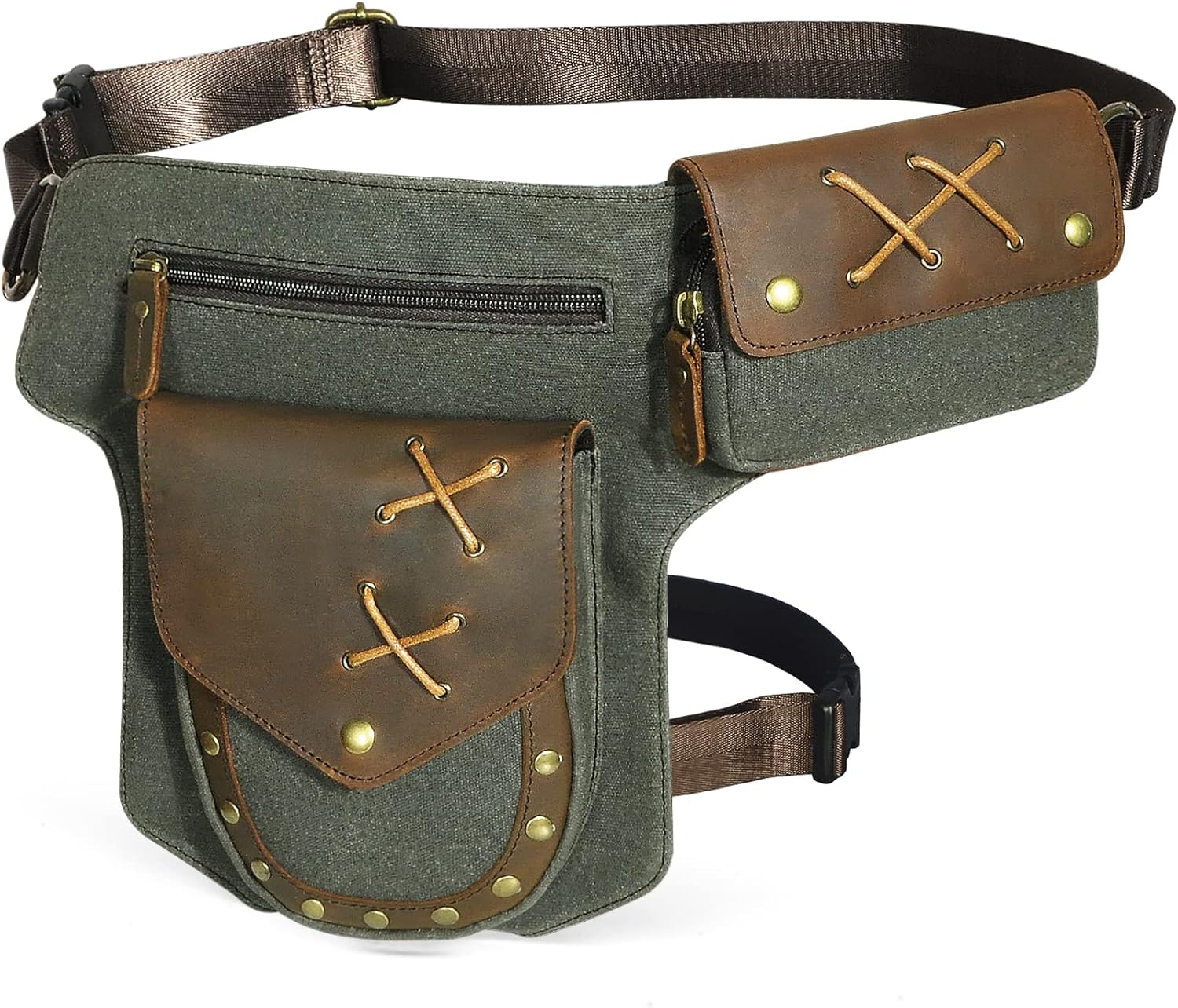 Amazon.com | Handadsume Water Resistant Canvas Plus Leather Motorcycle ...