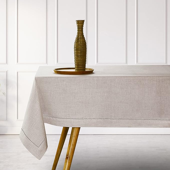 Amazon.com: D'Moksha Homes Linen Tablecloth 60 x 144 Inch - 100% Pure ...