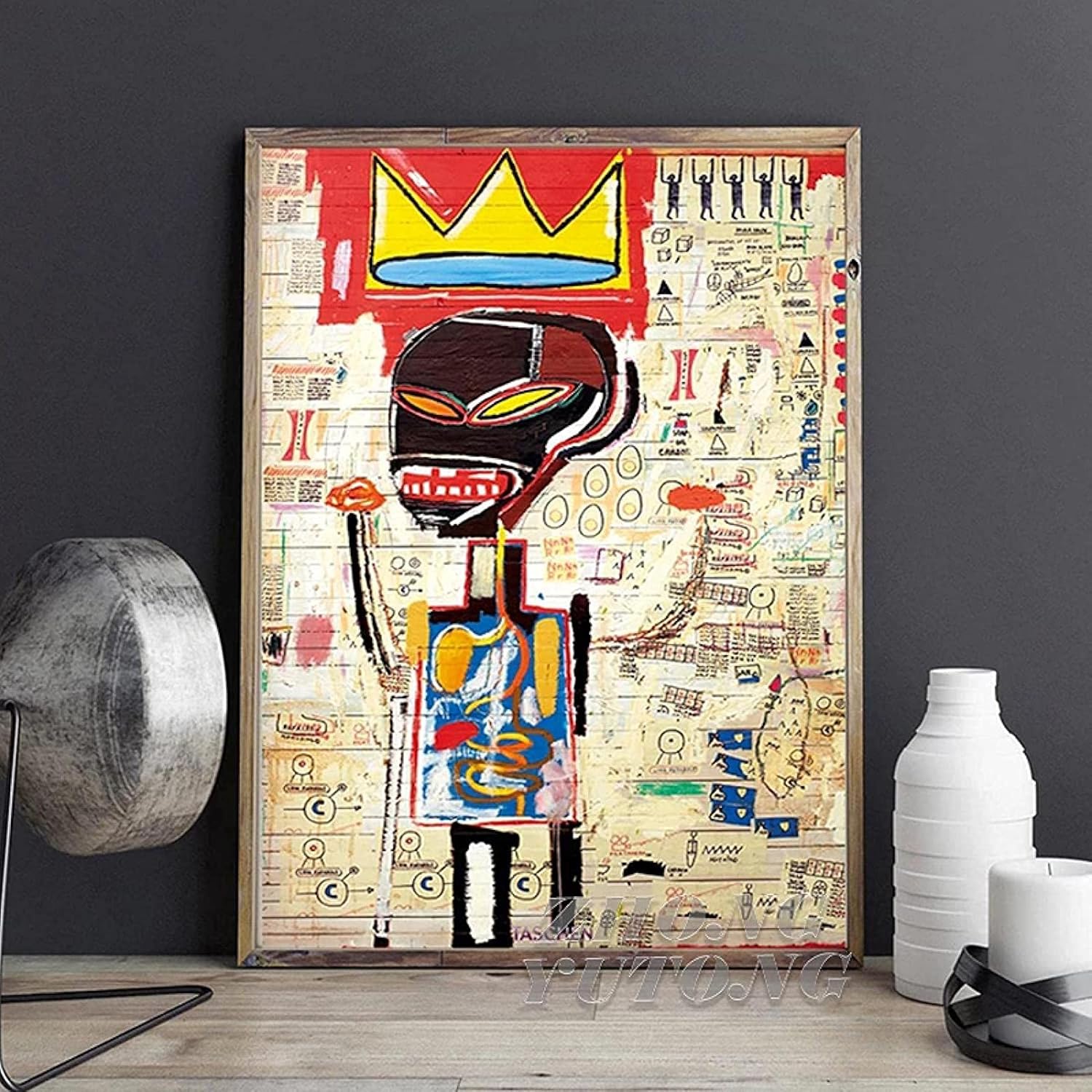 Basquiat Paintings Crown Jean Michel Basquiat Art Lesson Plan, Black