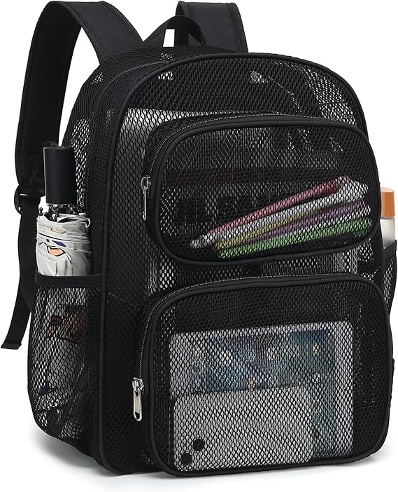 Amazon.com | Dezcrab Mesh School Backpack for Girls Boys, Heavy Duty ...