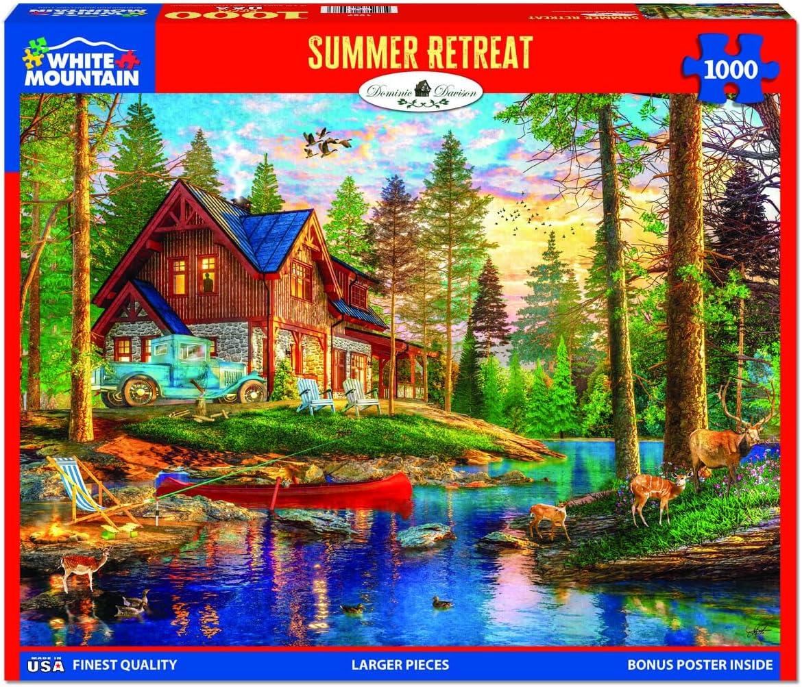 Amazon.com: White Mountain Puzzles - Summer Retreat - 1000 Piece Jigsaw ...