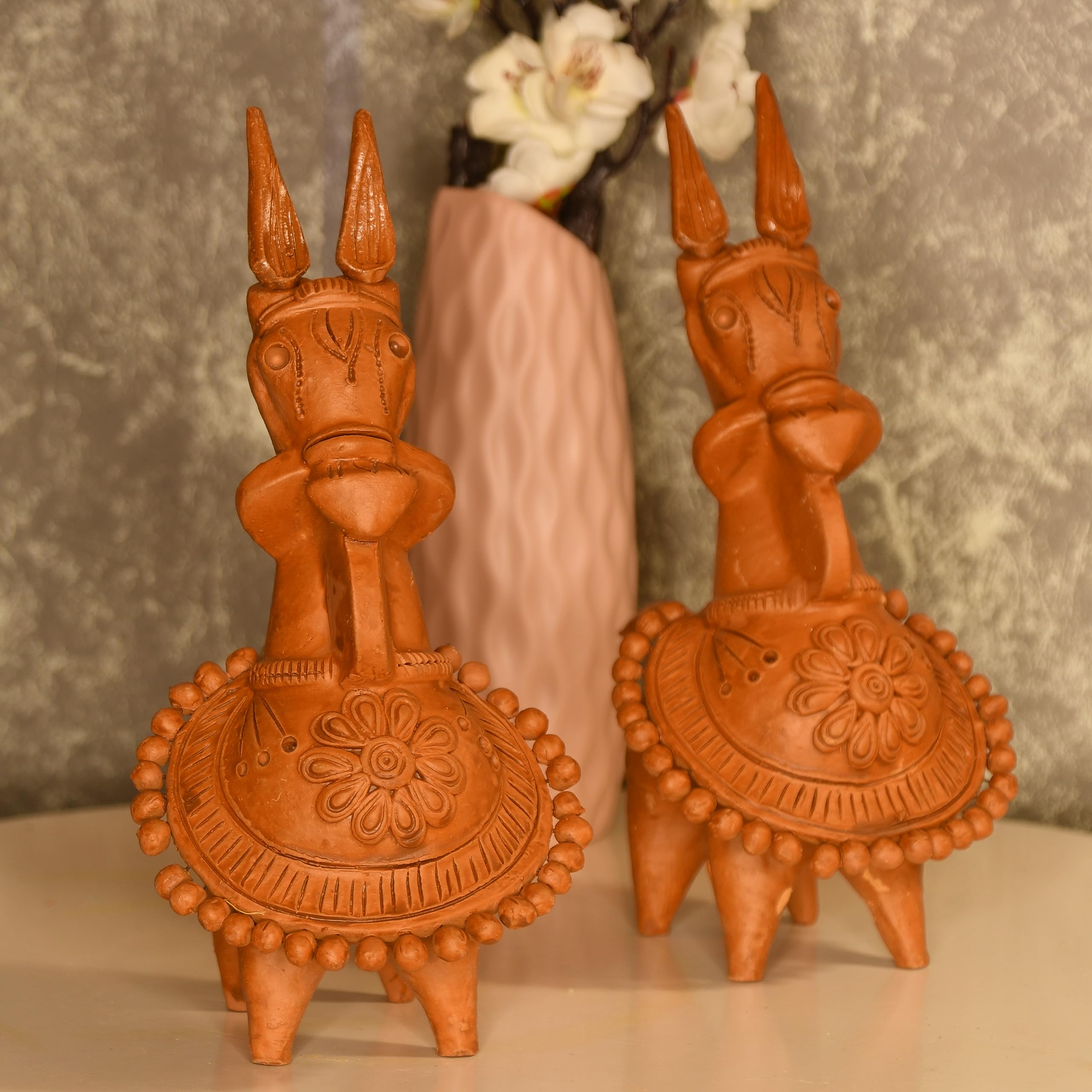 Buy SOWPEACE Handcrafted Terracotta Kathakali Horse “The Peaceful Horse ...