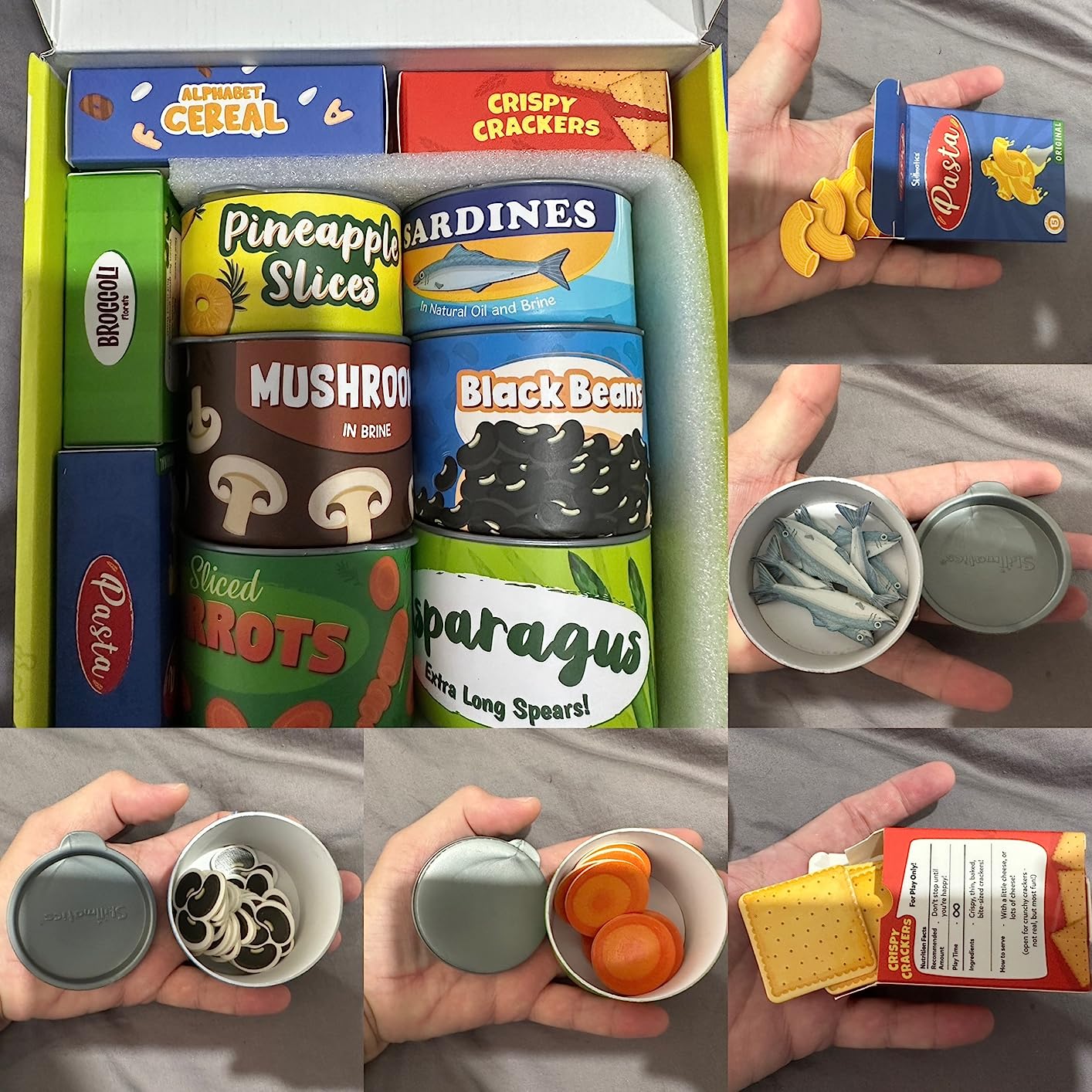 Skillmatics Pretend Play Grocery Set - 10 Containers, 100+ Play Food ...