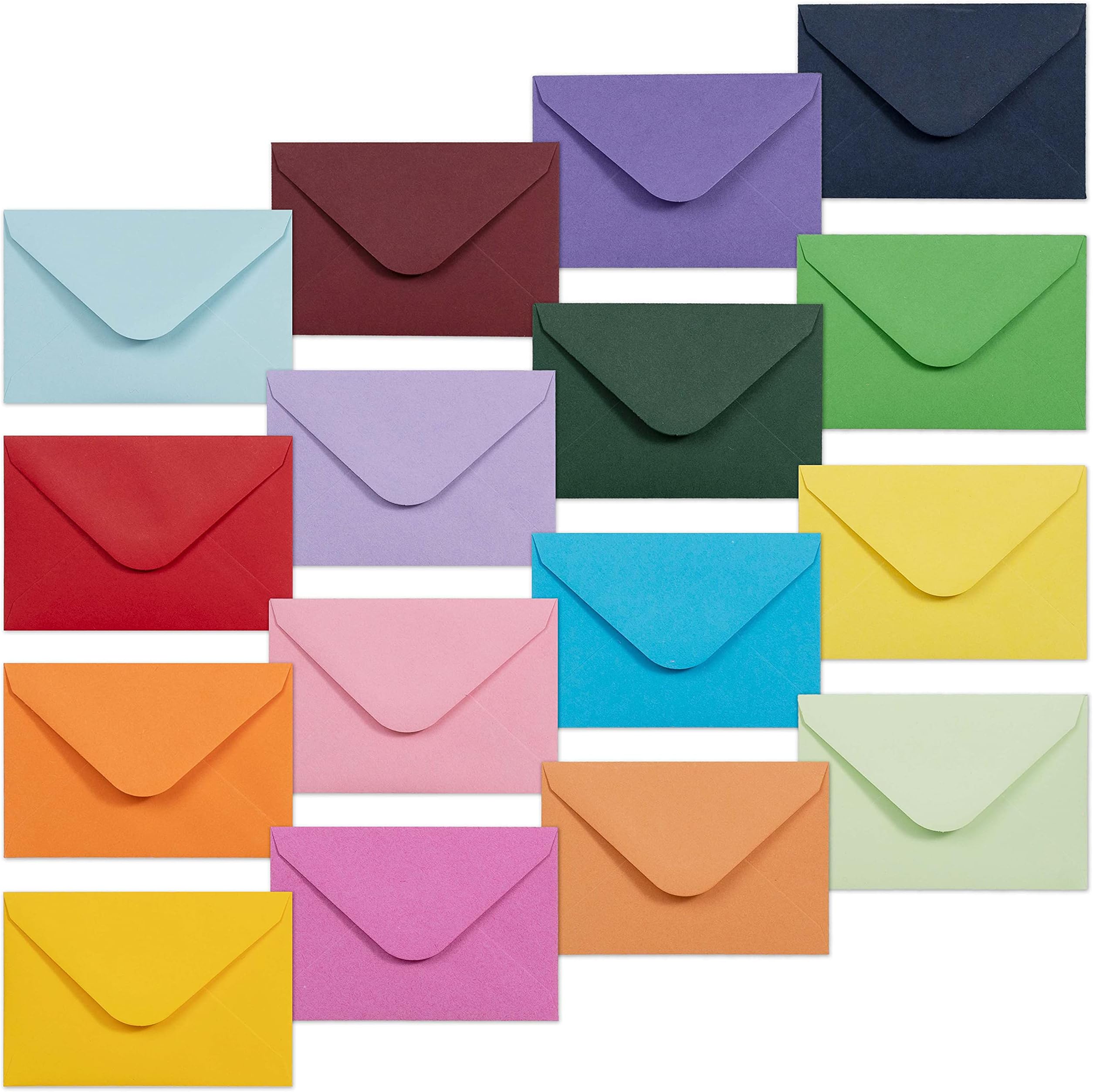 Amazon.com : Supla 140 Sets Colorful Mini Envelopes with White Blank ...