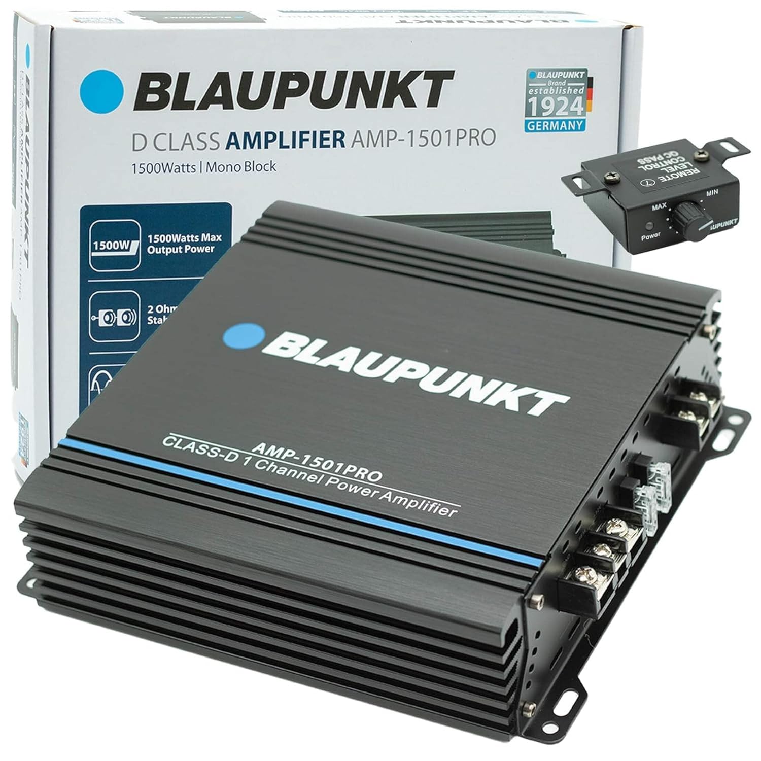 Amazon.com: BLAUPUNKT 1501PRO Car Audio Monoblock 1 Channel 2 Ohm Stable Amp Amplifier 1500 ...