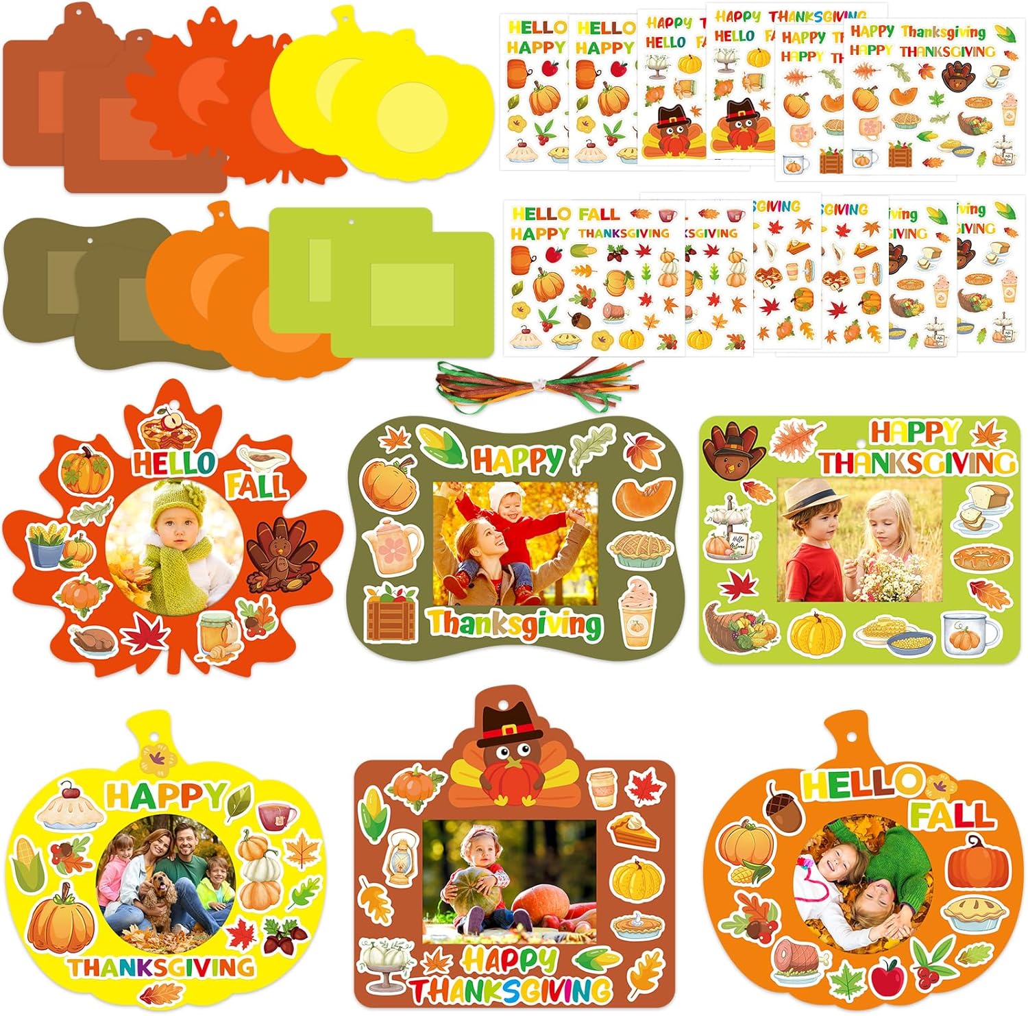 Amazon.com: WorldBazaar Thanksgiving Crafts for Kids 12 Sets ...