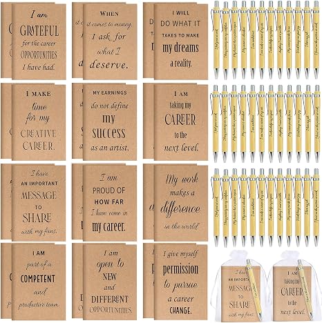 Mooliwe 48 Pcs Positive Affirmation Gift Set Gratitude Notebooks with ...