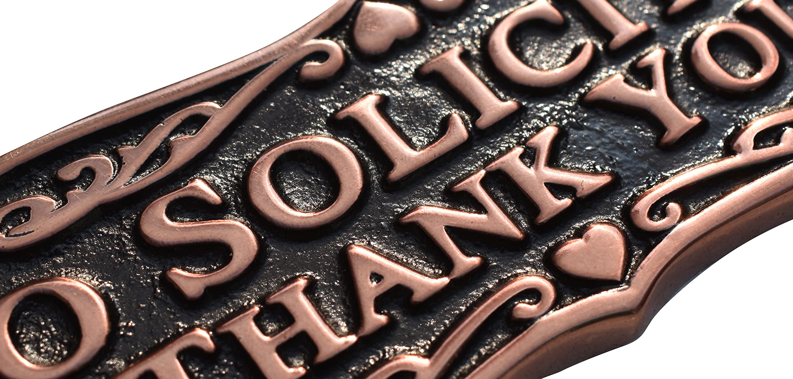 Snapklik.com : Copper Finish No Soliciting Thank You Sign 8
