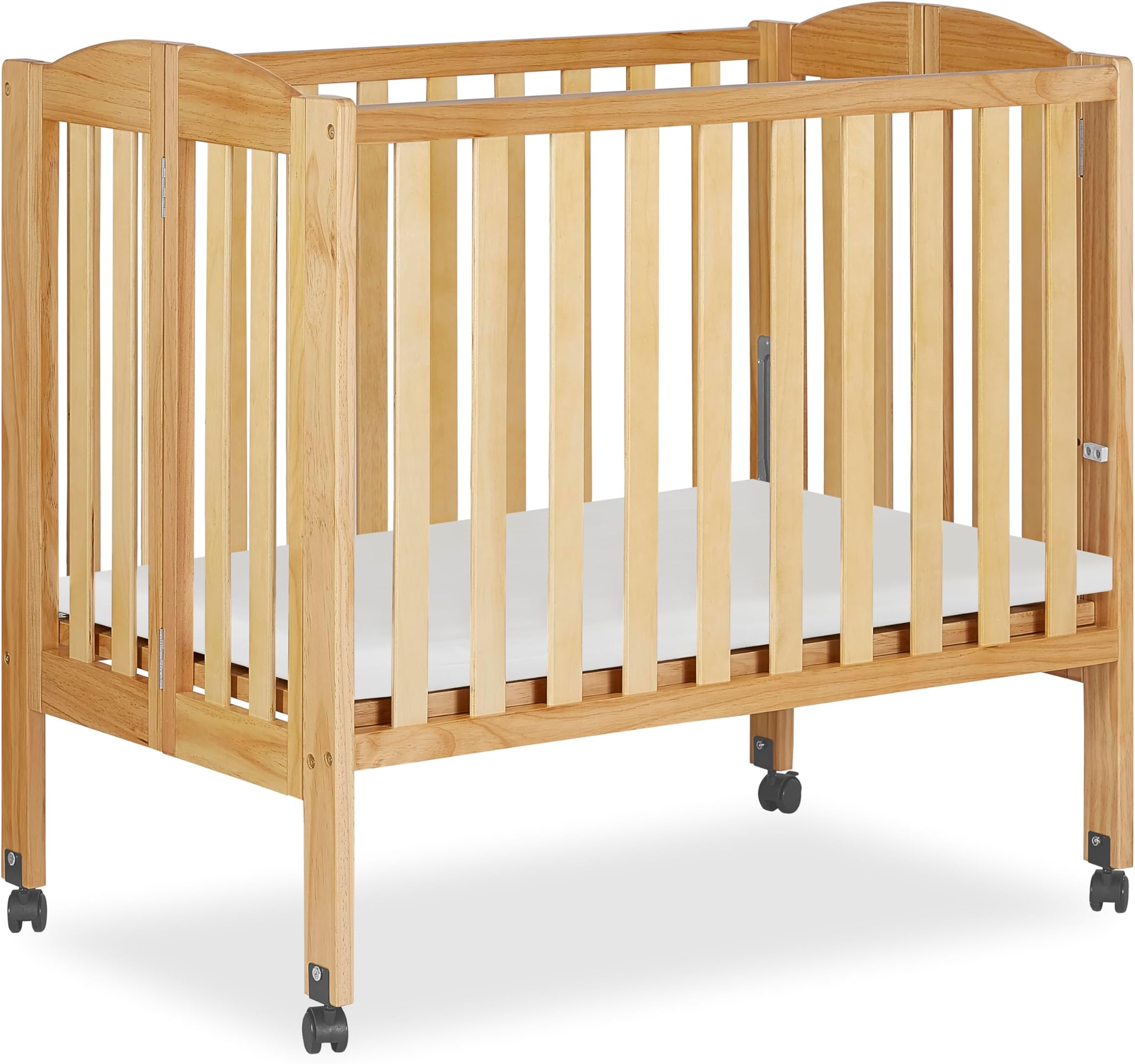 Amazon.com : LA Baby Compact Non-Folding Wooden Window Crib, Natural : Baby