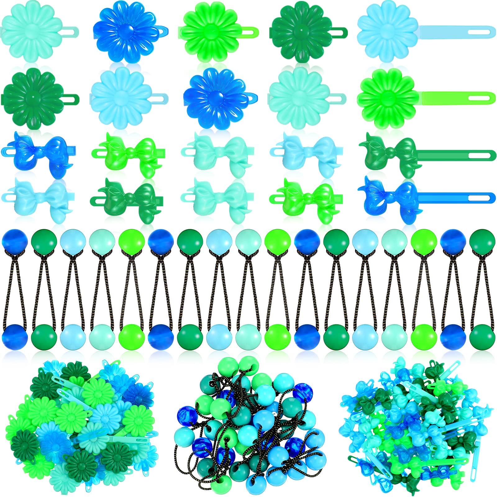 Amazon.com : 100 Pcs Self Hinge Barrettes, Hair Knockers, Plastic ...