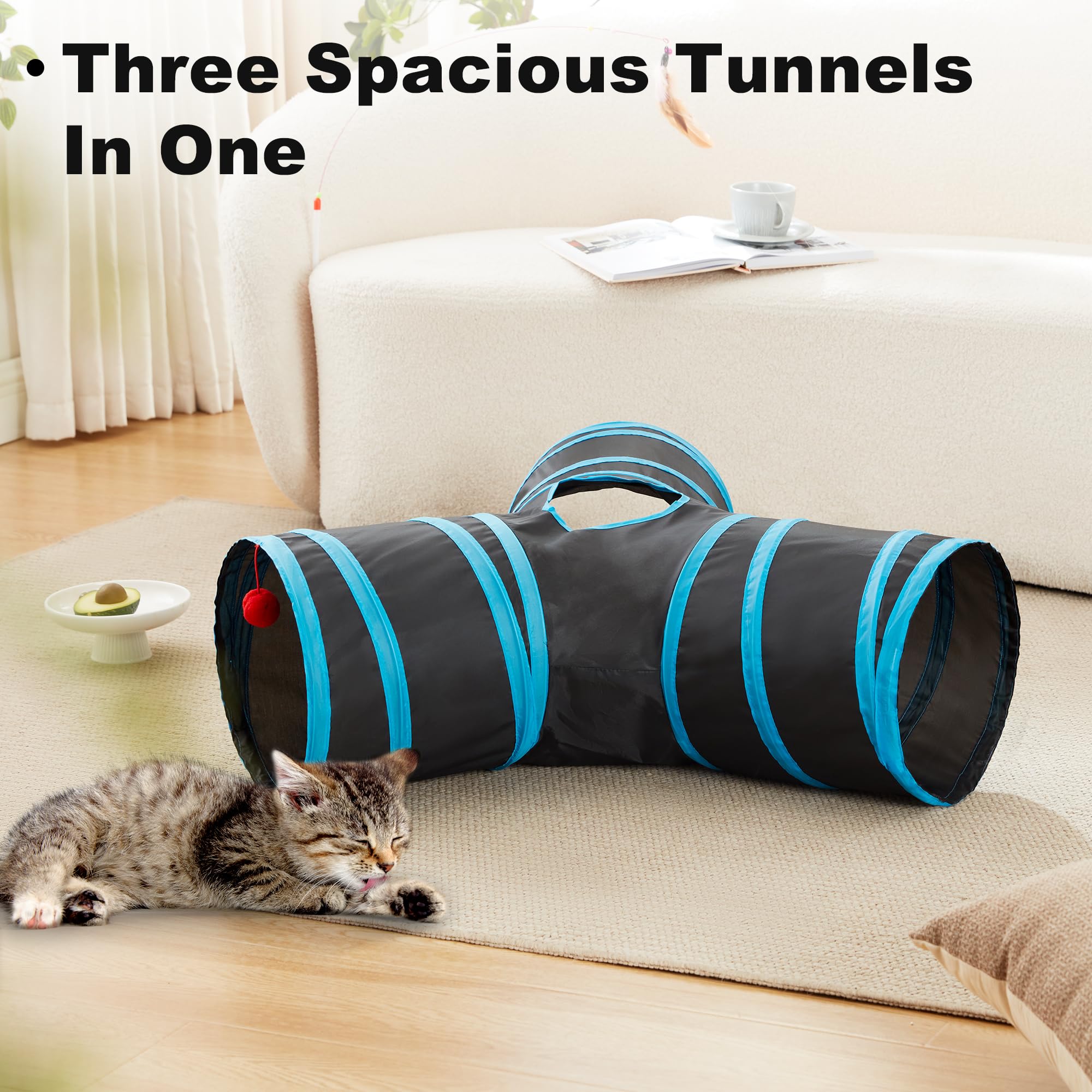 Snapklik.com : Loves Cabin Cat Tunnel Tube Cat Toys 3 Way Collapsible ...