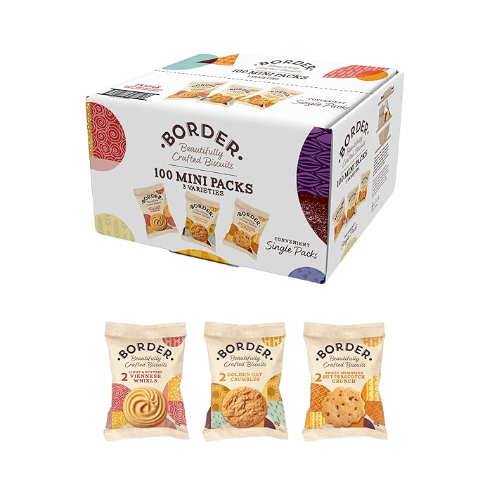 Buy Border Biscuits 100 Packs, Mini Multipacks Biscuits Box, 3 Flavour ...