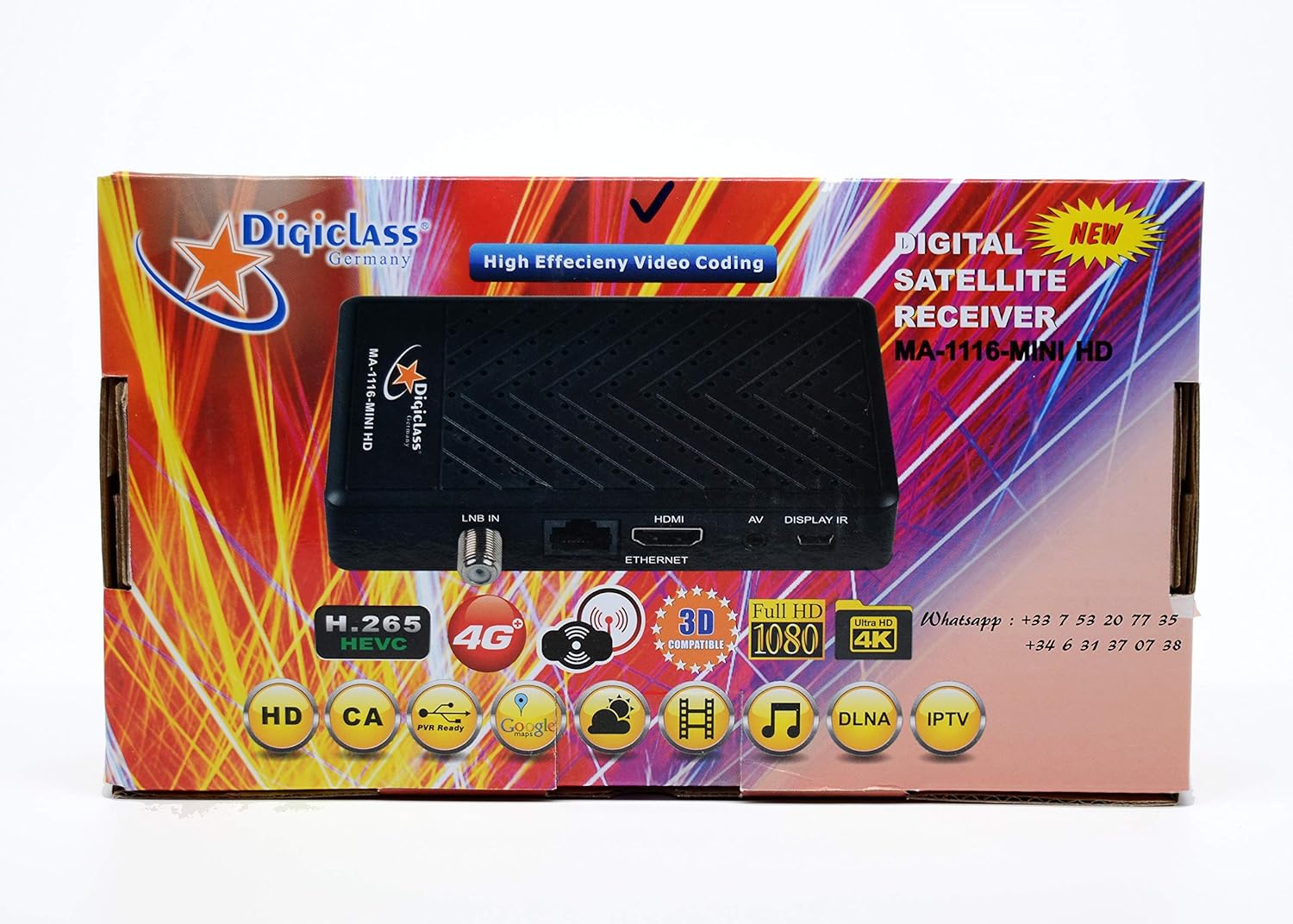 Satellite HD Receiver | Digiclass MA-1116 Mini | Smart Plus H265: Amazon.co.uk: Electronics & Photo