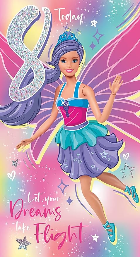 Danilo Promotions Limited Barbie Age 8 Birthday Card, Official Barbie ...