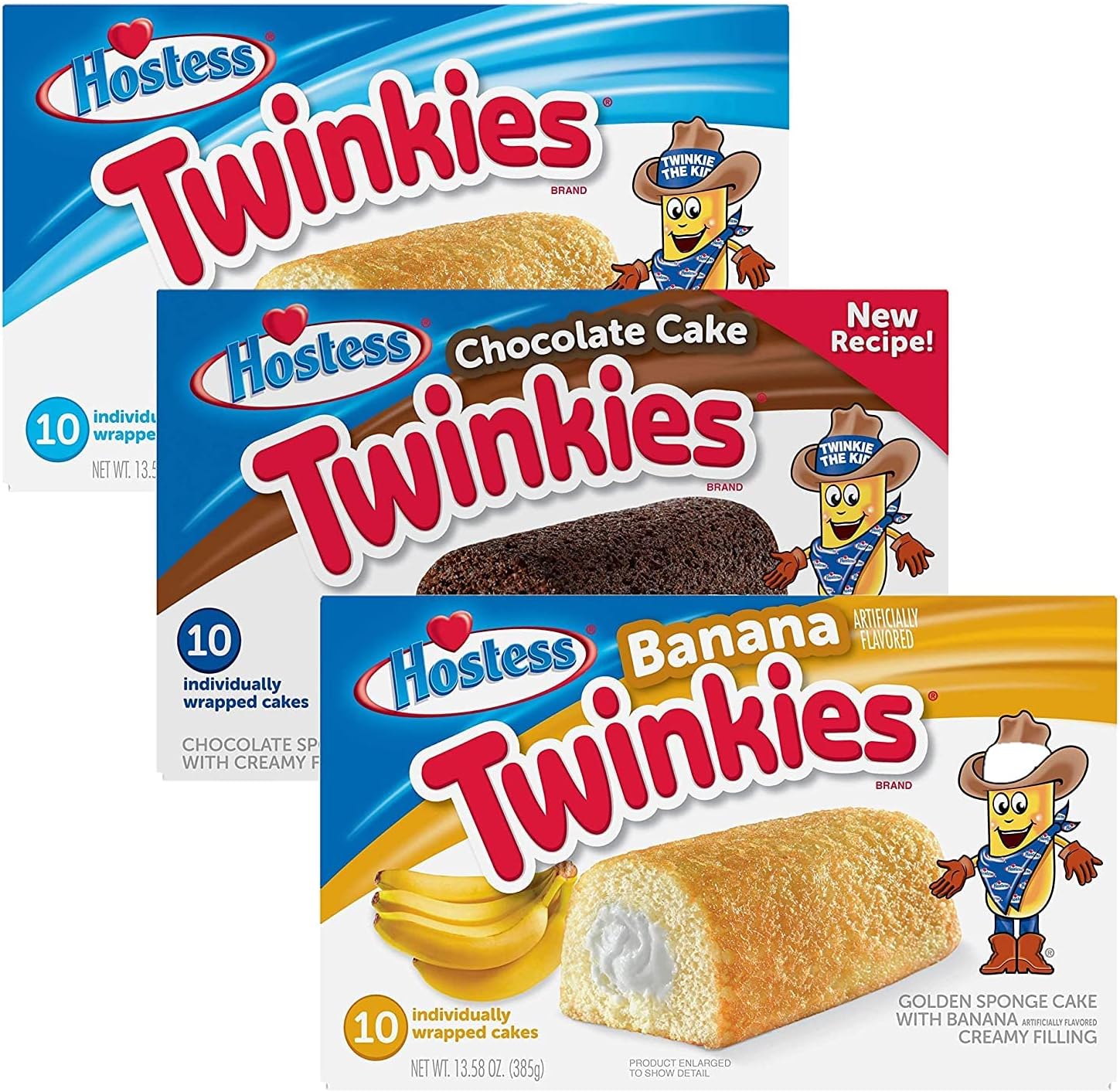 Amazon.com: Hostess Chocolate Cake Twinkies, 10-Count Individually ...