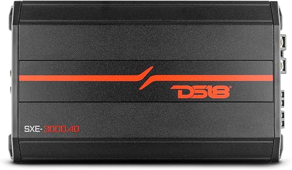 Amazon.com: DS18 SXE-3000.4D/BK Car Amplifier Stereo Full-Range Class D 4-Channel 200x4 RMS @4 ...
