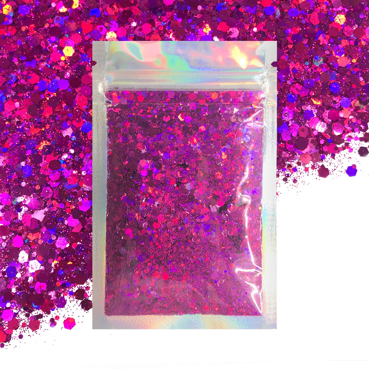 Amazon.com : Magenta - Face & Body Glitter - Chunky Glitter - Cosmetic ...
