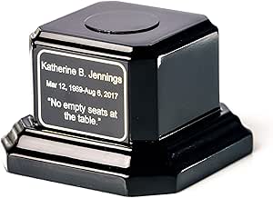 Amazon.com: Earth Memorials Keepsake Elite Urn Stand - Custom ENGRAVE ...