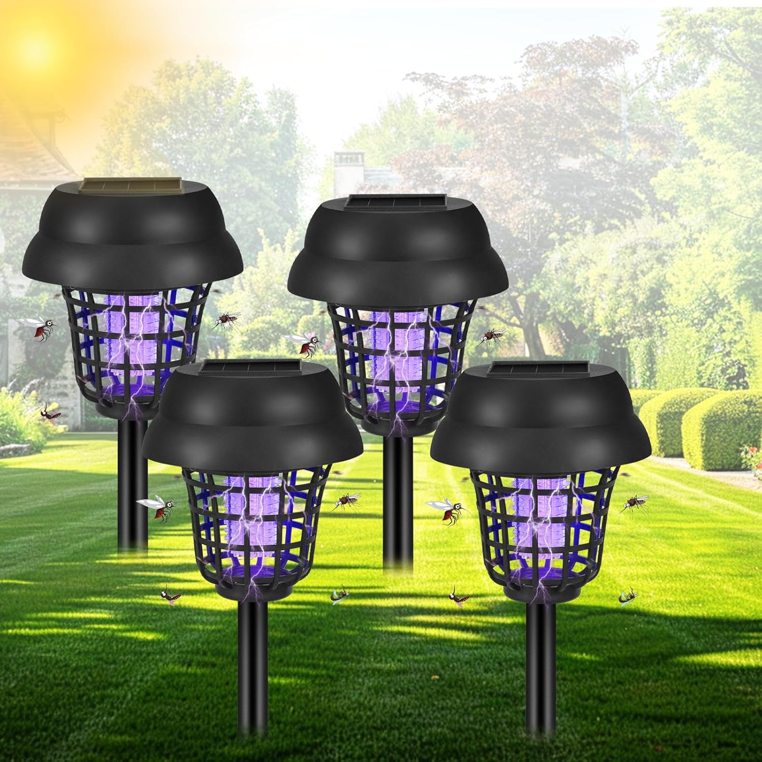 Amazon.com : 2024 New Solar Bug Zapper Outdoor,Mosquito Zapper Outdoor ...