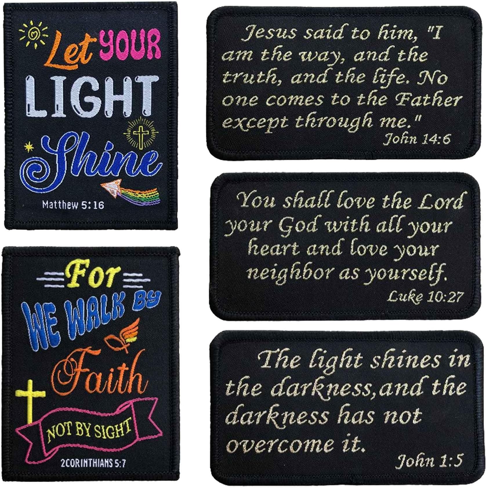 Amazon.com: Bundle 6 Pieces Bible Verse Patches, Luke 11:21 | Isaiah 54 ...