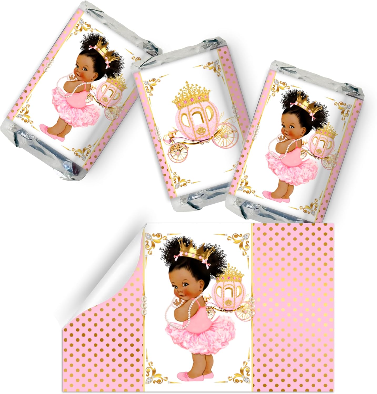 Amazon.com: ArtPaperWonders Princess Labels Candy Bar Chocolate ...