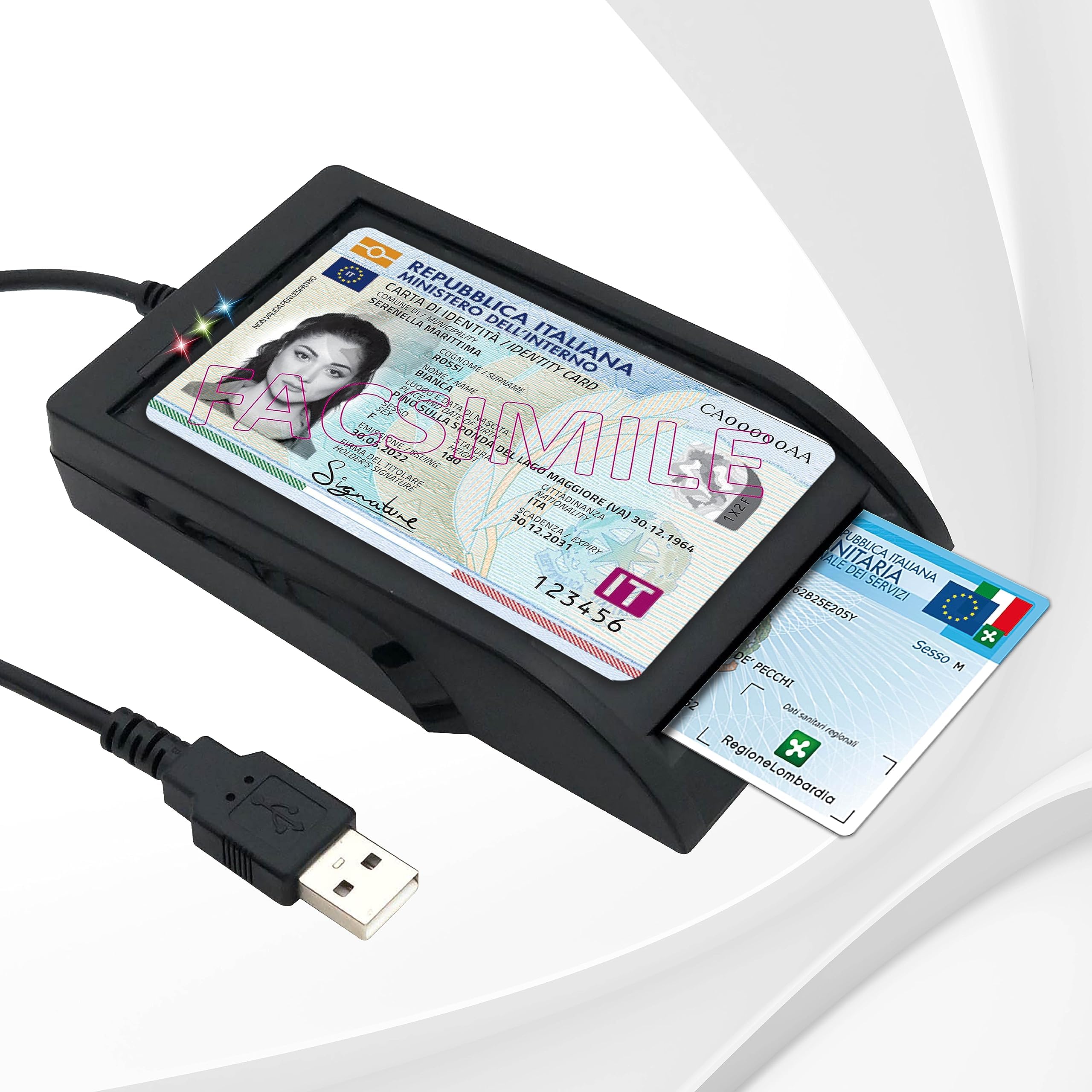 Bit4id Lettore carte contact e contactless per leggere CIE 3.0, Tessera ...