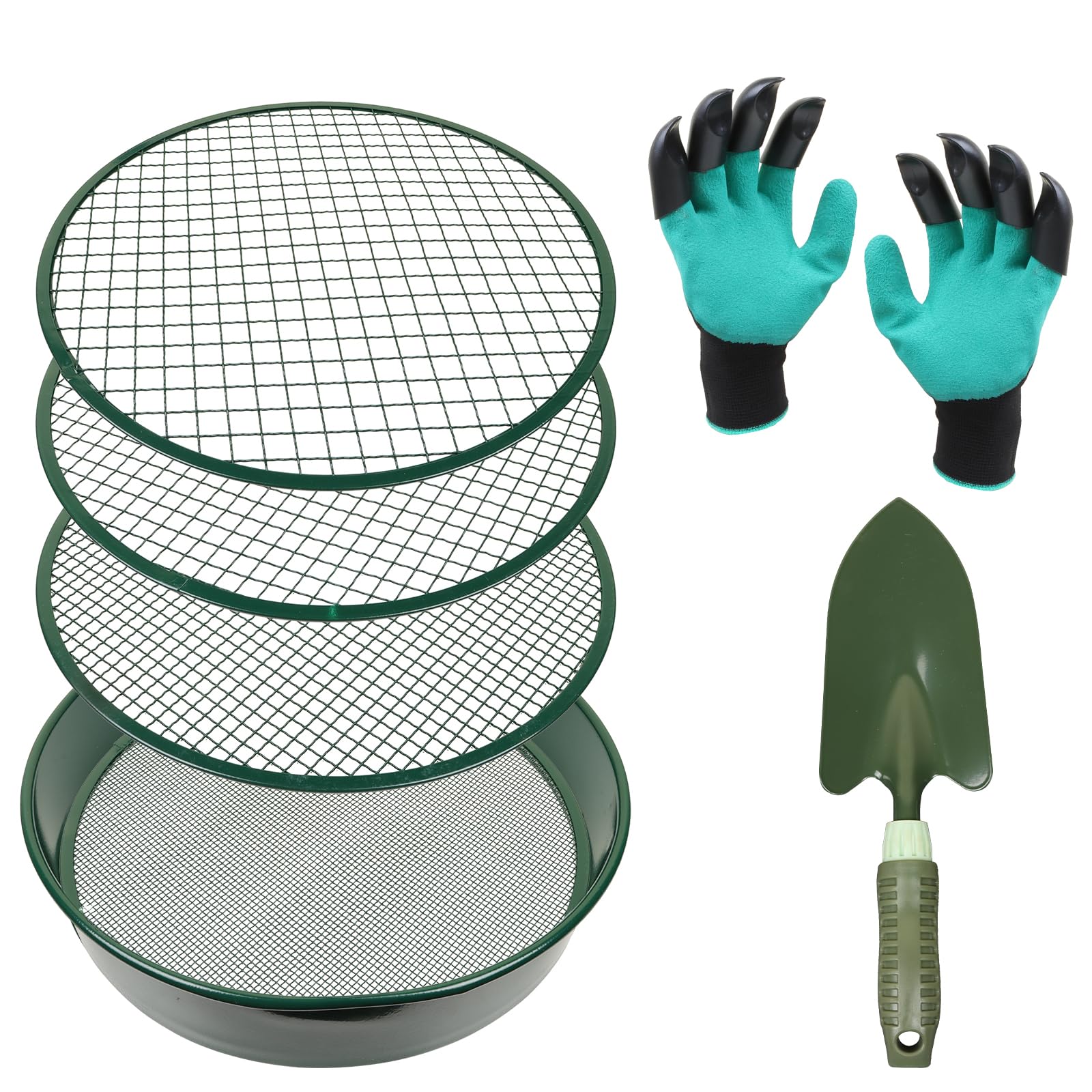 Soil Sifter,11.8in Fine Mesh Stainless Steel Soil Sifter Garden Potting ...