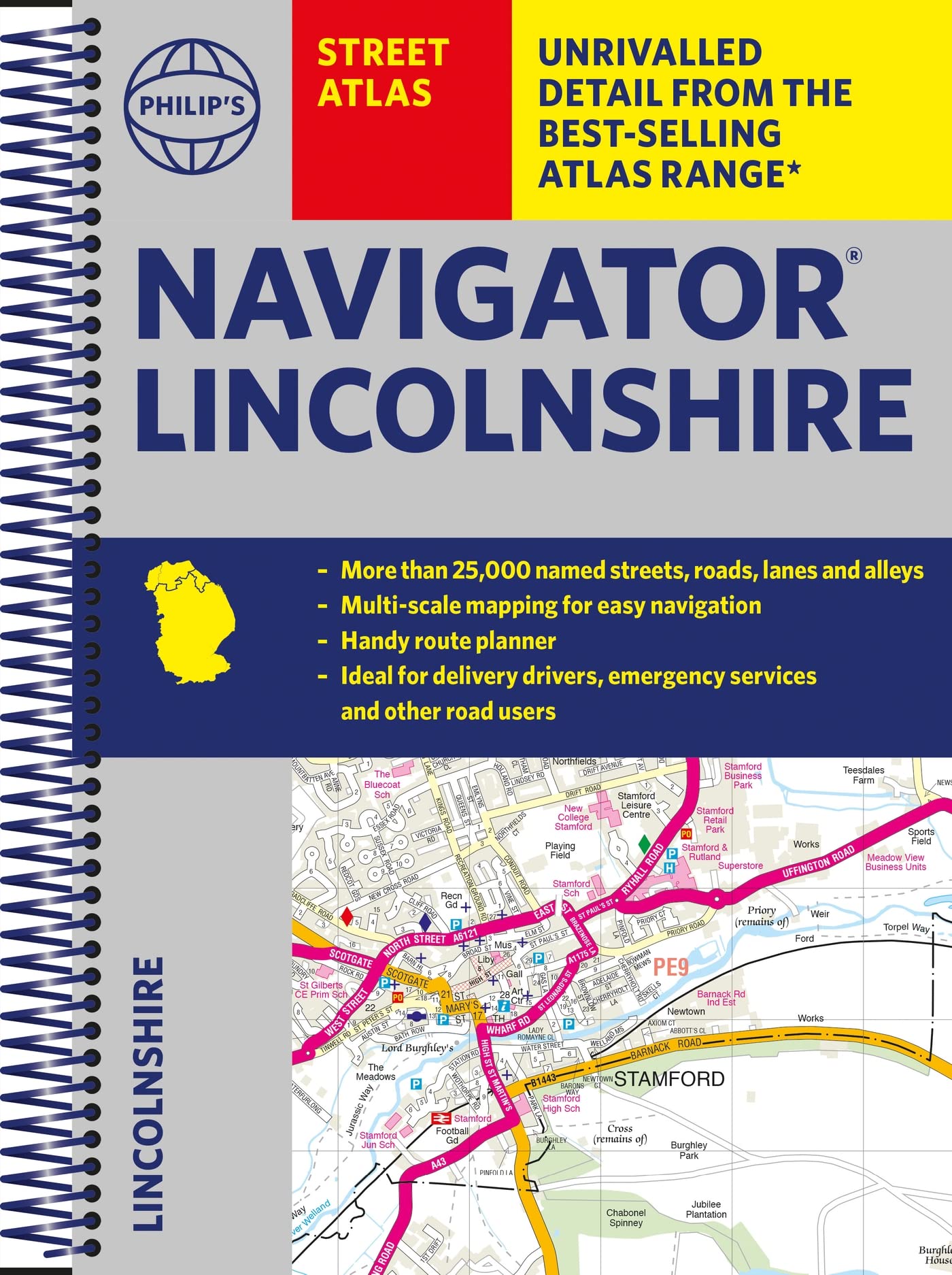 Philip's Street Atlas Navigator Lincolnshire: Spiral Edition: Amazon.co ...