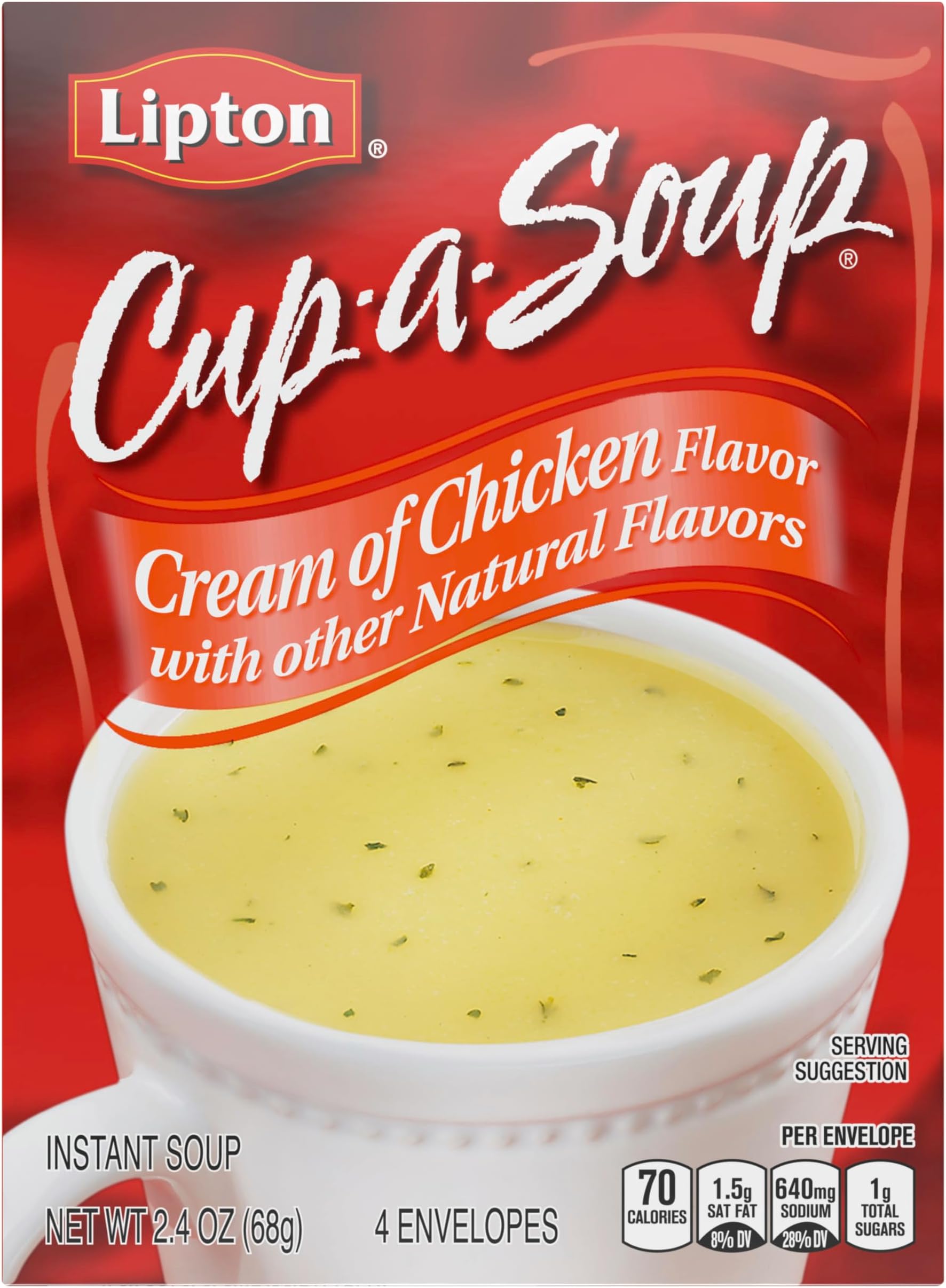 Amazon.com : SOUP SECRETS Lipton Instant Soup Cream of Chicken 4 Count ...