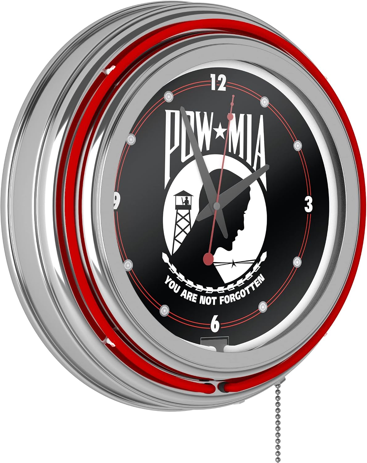 Amazon.com: Trademark Gameroom Neon Clock - Retro P.O.W. Logo Analog ...