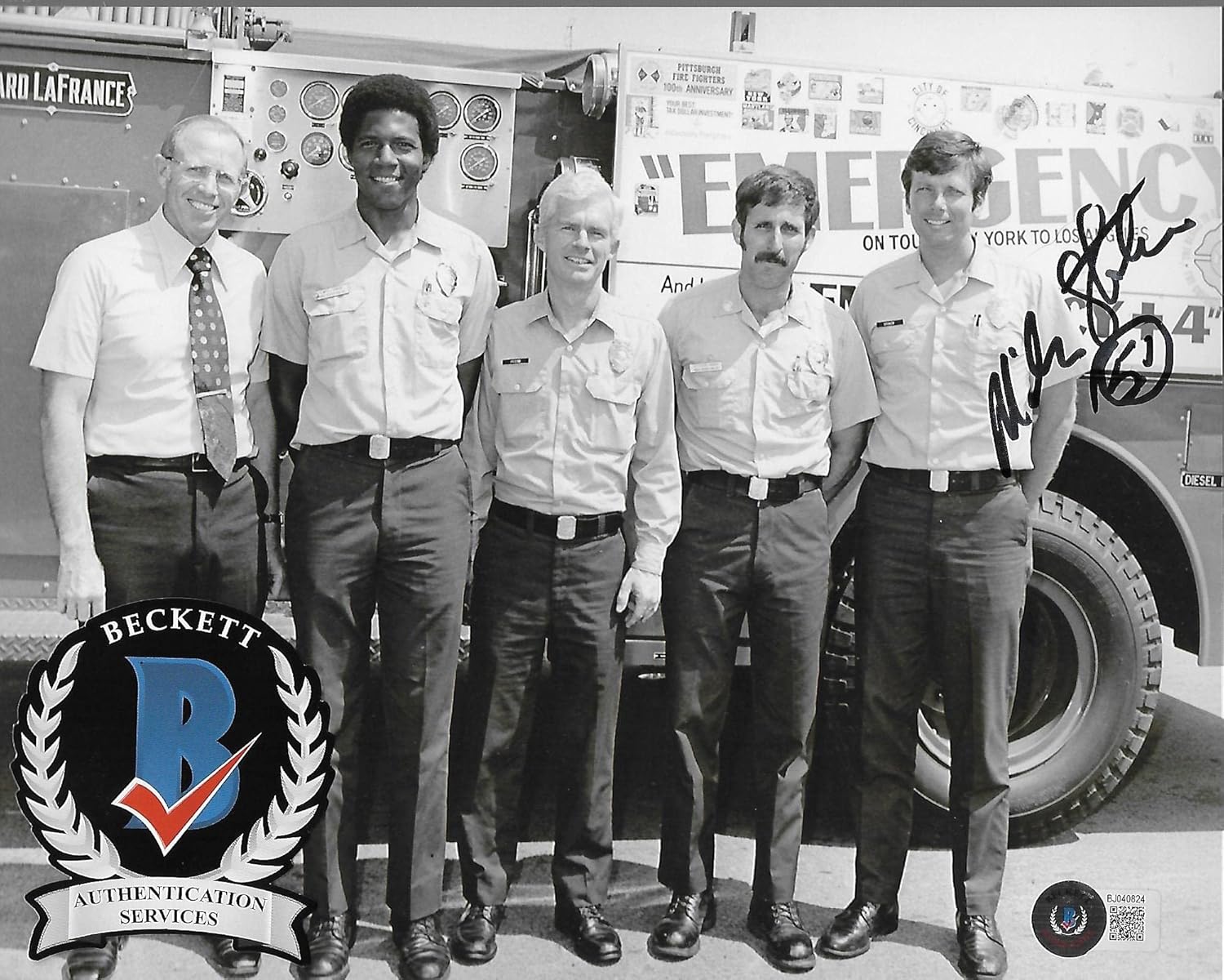 Mike Stoker EMERGENCY! Original Autographed 8X10 Photo w/Beckett COA at ...