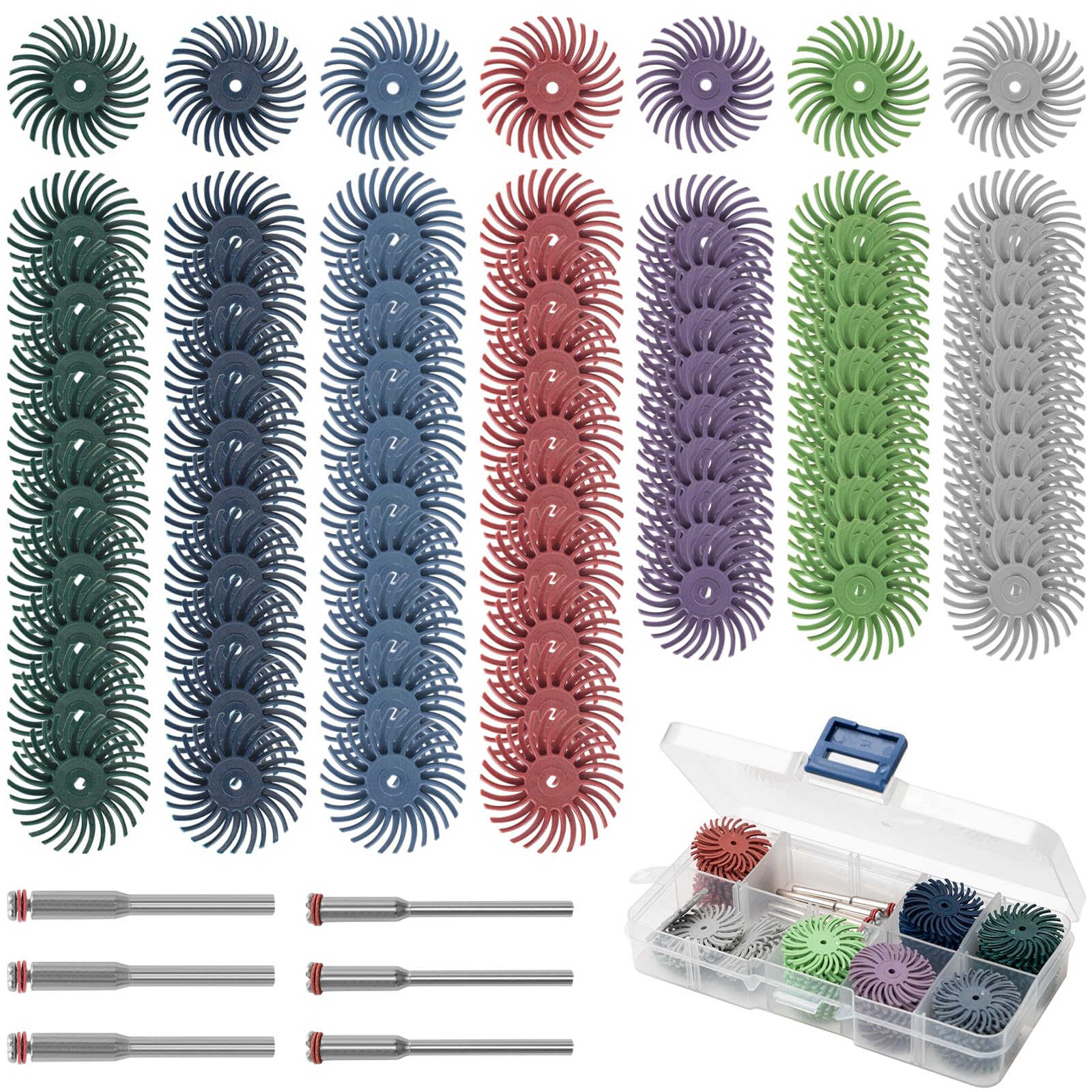 Amazon.com: Junchamp 76Pcs 1 Inch Radial Bristle Disc Kit with 1/8 ...