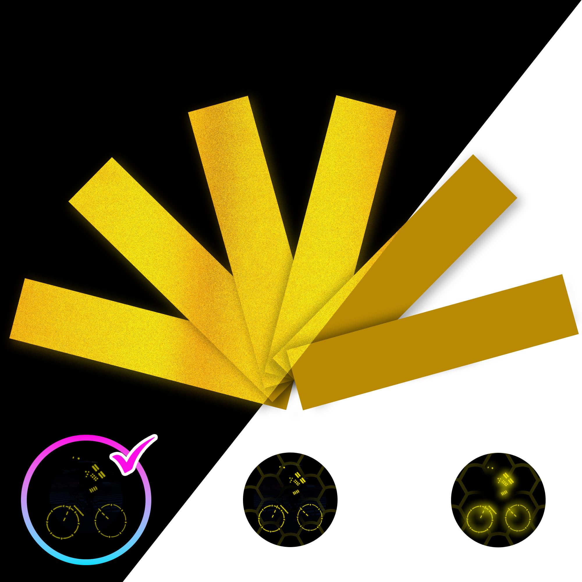 Amazon.com: Reflective Stickers for Helmet Kit 6pcs Motorcycle ...