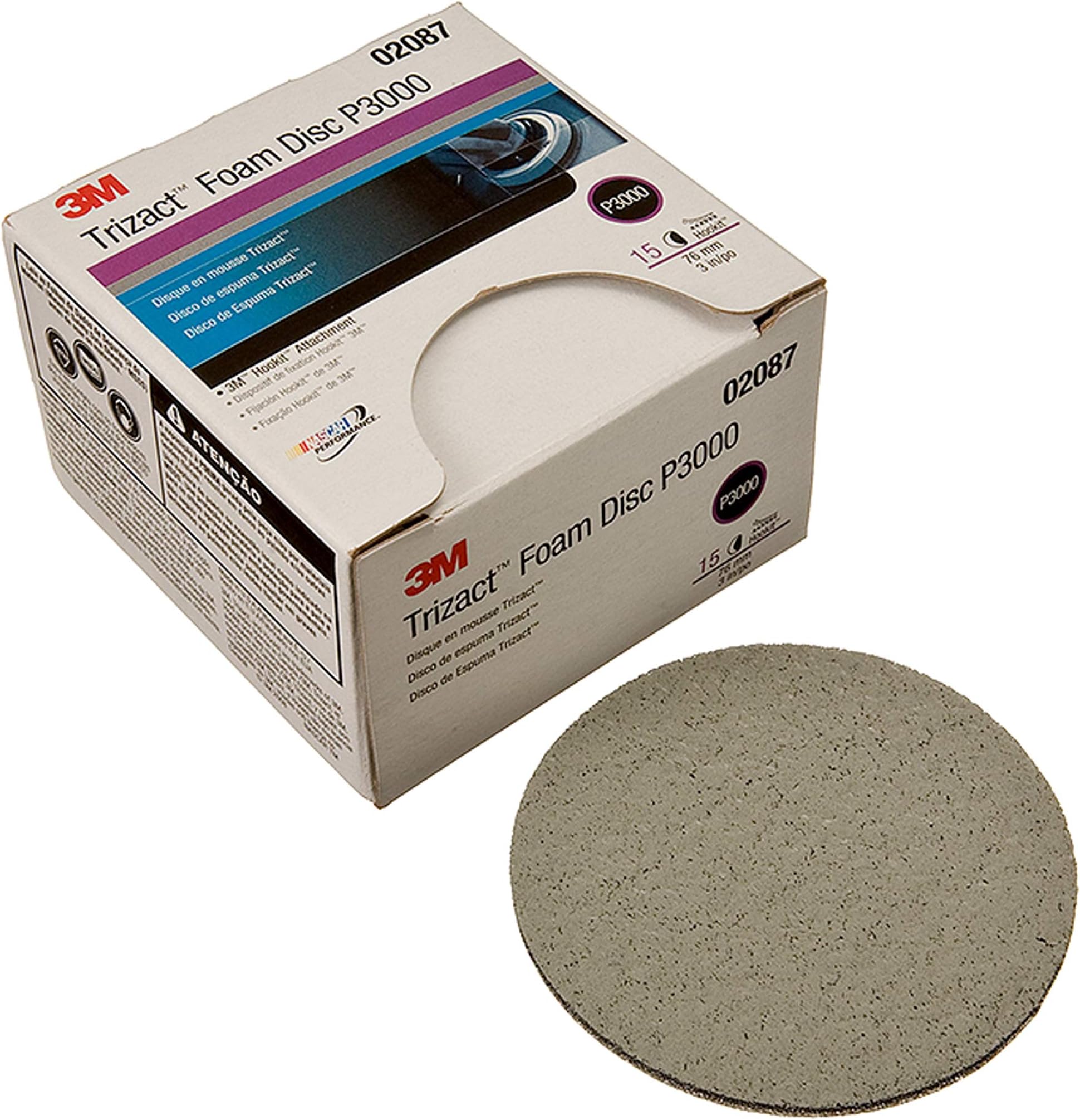 Amazon.com: 3M Trizact 3M 8000 Grade Hookit Foam Backed Abrasive Disc ...