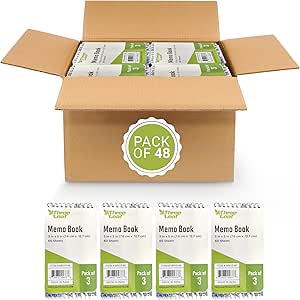 Amazon.com : three leaf Memo Book 3X5 Wire Top Bound-3 Ct. - 60 Sheets ...