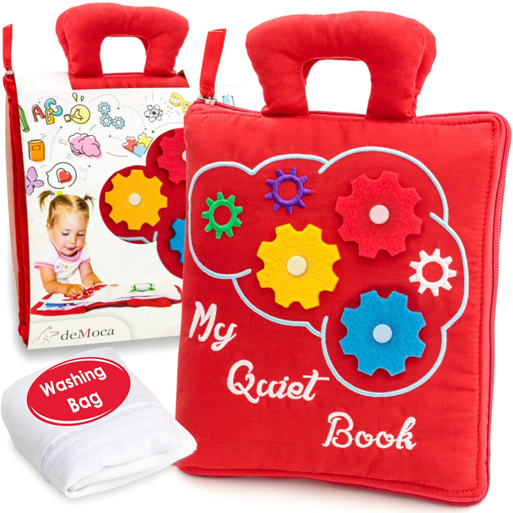 DeMoca Quiet Book Interactive Activity Book For Your Toddlers Early democa-quiet-book-interactive-activity-book-for-your-toddlers-early
