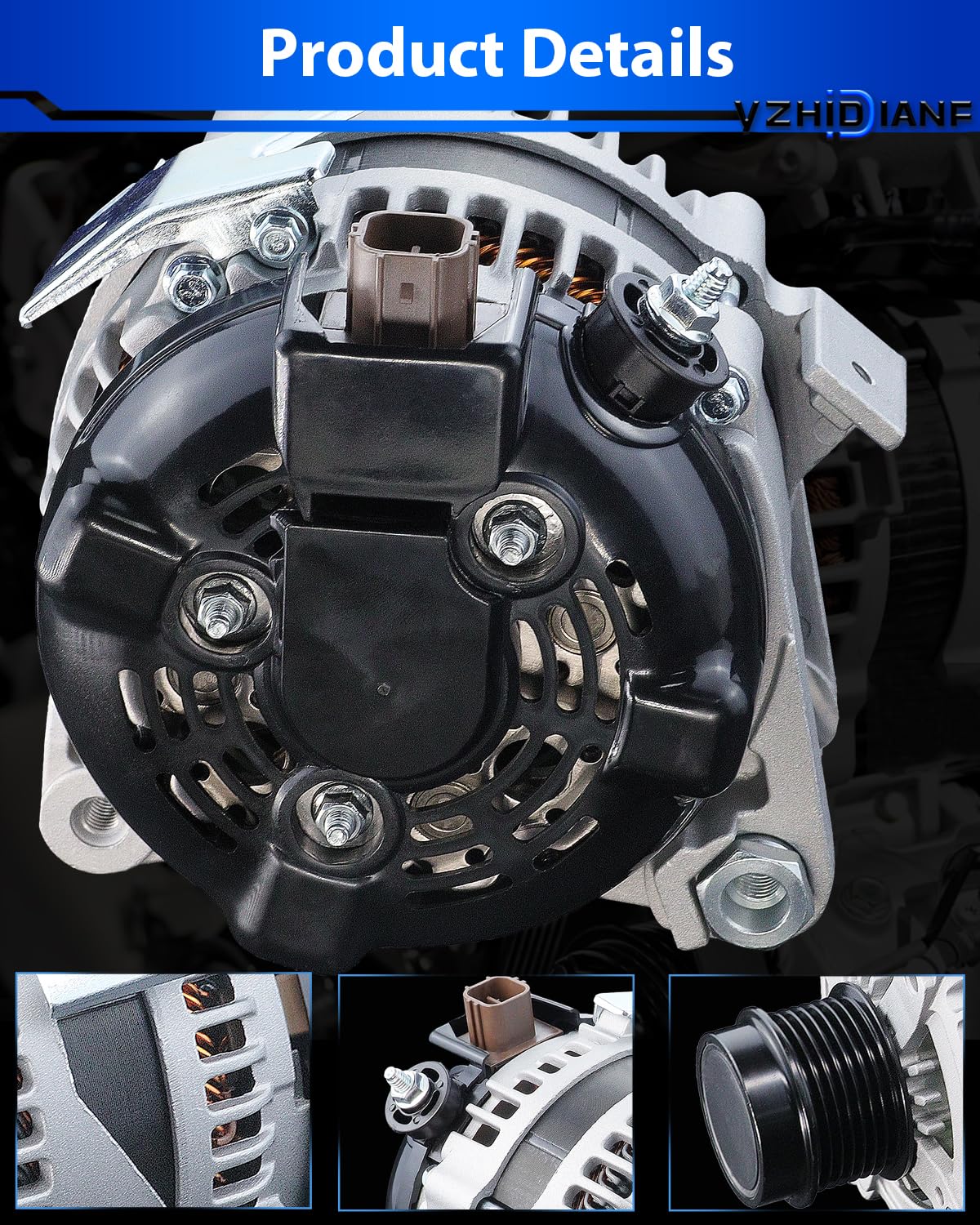 100A Alternator For Toyota Camry Corolla 2.4L Replacement Upgraded 100A ...