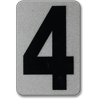 Reflective Peel & Stick Vinyl Numbers/Letters/Symbols (3 inch, 4 ...