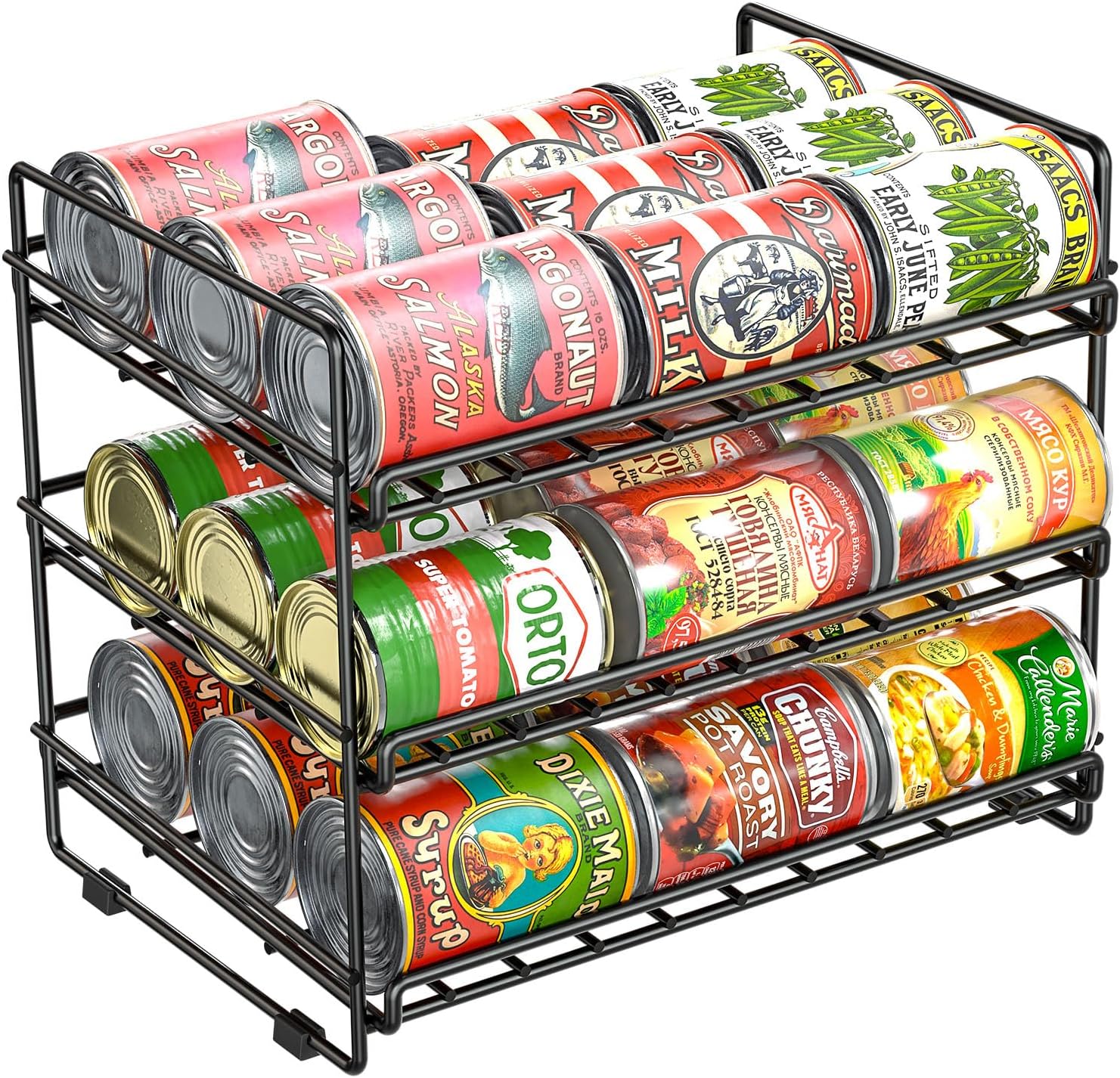 Amazon.com: ZAVOOS Can Organizer for Pantry, 3 Tier Stackable Soda ...