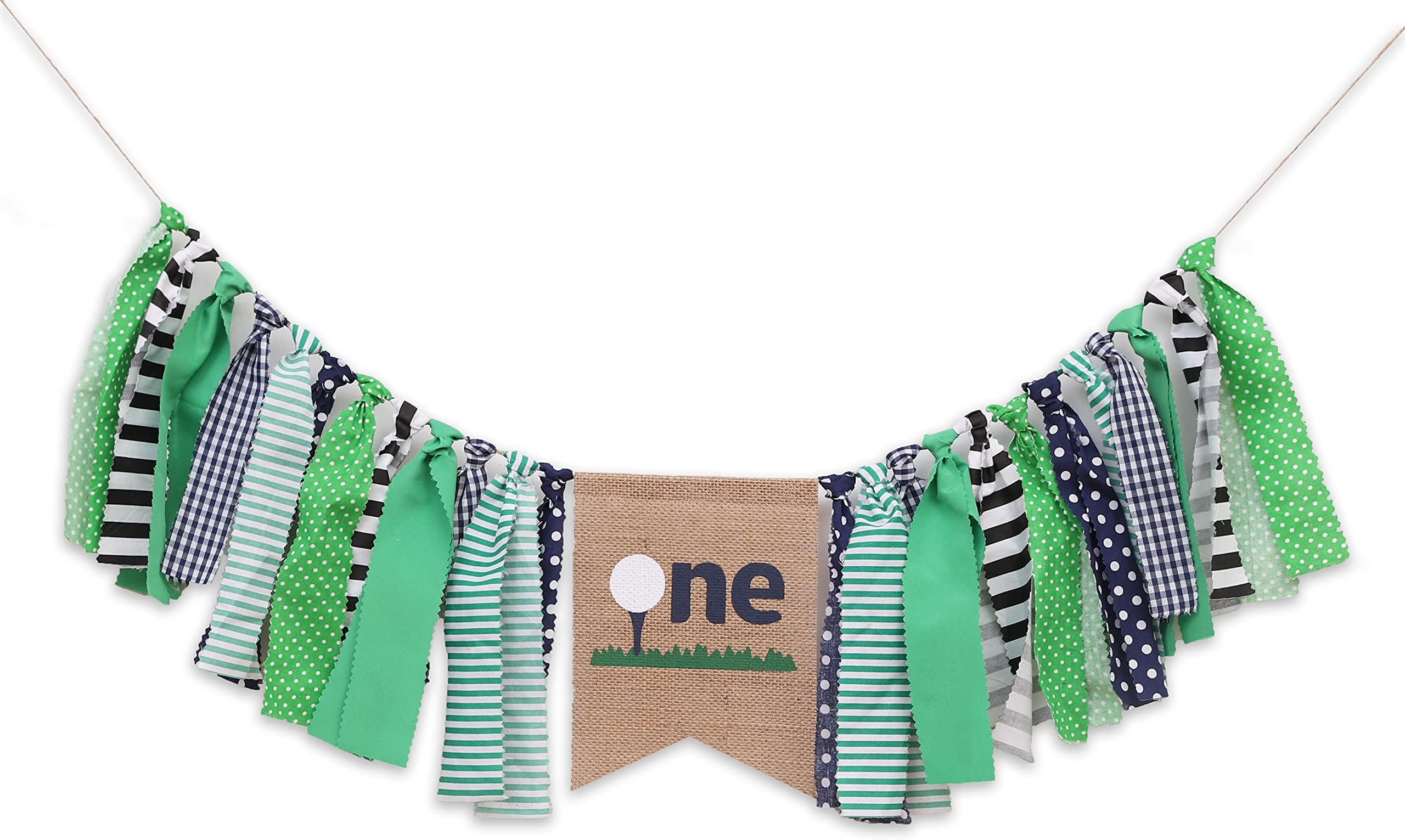 Amazon.com: Golf 1st Birthday Decorations, Hole In One Banner, Golf ...