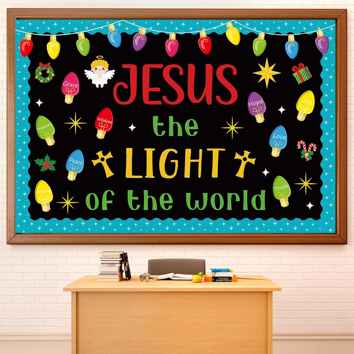Amazon.com : Moinchore 82 Pcs Christmas Religious Bulletin Board ...